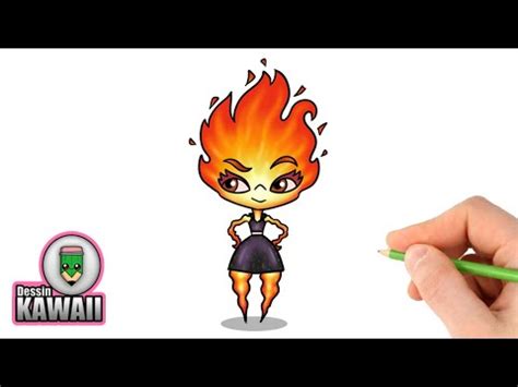 Comment dessiner Flam du film Elémentaire de Disney Pixar YouTube