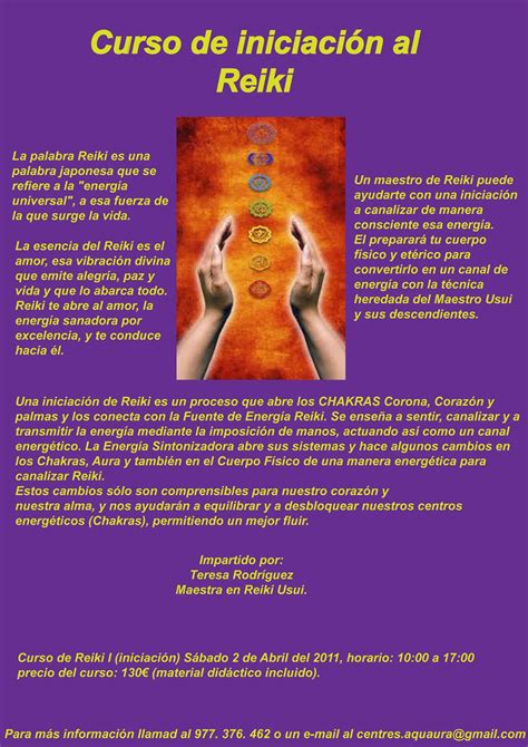 Lo natural es ser Curso de Reiki nivel I iniciación