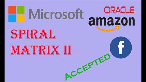 LeetCode 59 Spiral Matrix II C Code Simple Solution YouTube