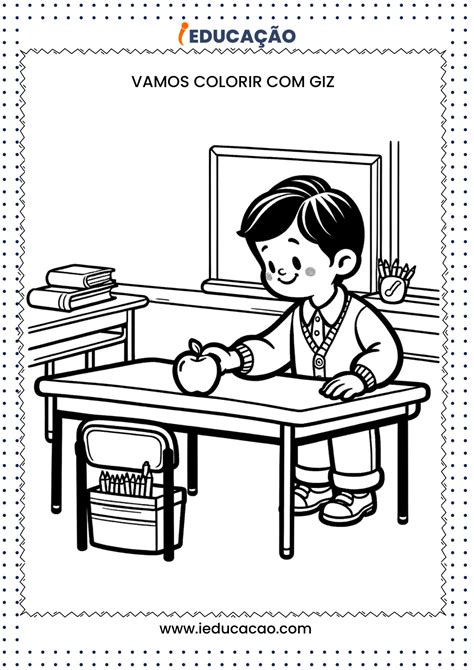 Desenhos de Volta às Aulas para Imprimir e Colorir