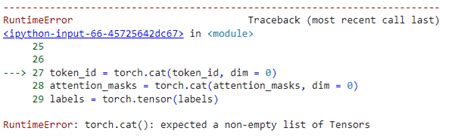 Python RuntimeError Torch Cat Expected A Non Empty List Of