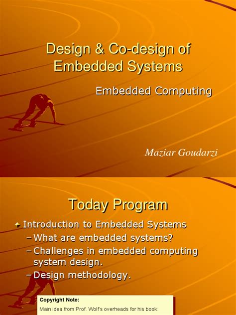 design and co design of embedded systems pdf embedded system central processing unit