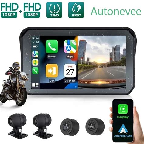 Autonevee Motosiklet Carplay Su Ge Irmez 5 In WiFi Kablosuz Android Oto