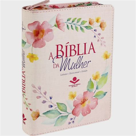 A Bíblia Da Mulher Almeida Revista E Corrigida Tecido Zíper no Shoptime