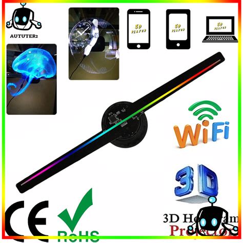 Projetor Hologr Fico D Led Wi Fi Display Ventilador Holograma