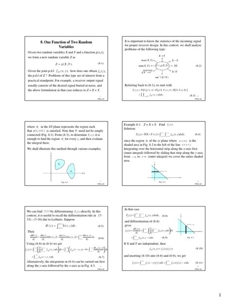 one function of two random variables y x g z x f f pdf random variable statistical theory