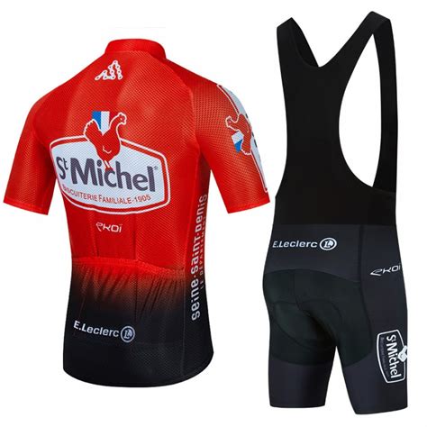 Ensemble cuissard vélo et maillot cyclisme équipe pro SAINT MICHEL