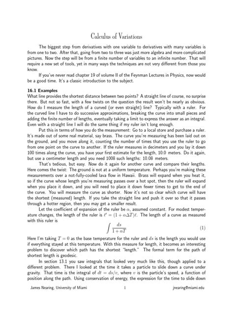 calculus of variations pdf calculus of variations derivative