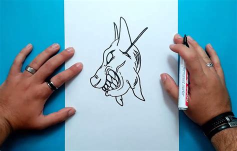 Como Dibujar Tiburones Tiburón buscando calamar dibujo para colorear