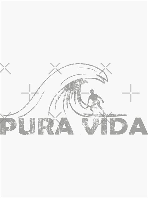 Vintage Surf Pura Vida Sticker For Sale By TonySpencer Redbubble