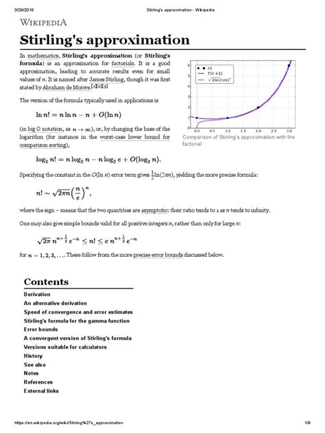 stirling s approximation combinatorics discrete mathematics