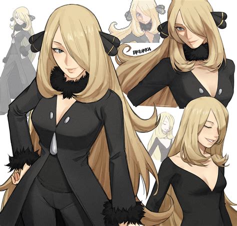 Cynthia Pokemon And More Drawn By Breikka Danbooru