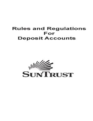 Fillable Online Rules And Regulations For Deposit Accounts All Accounts