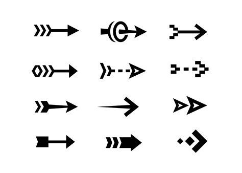 colección de diseño plano de iconos de flecha 1117499 Vector en Vecteezy