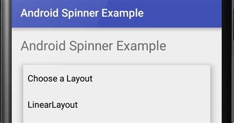 Android Spinner Example Viral Android Tutorials Examples Uxui Design