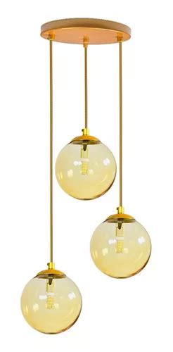 Lumin Ria Pendente Globo Jabuticaba Bola Vidro Moon Trio Parcelamento