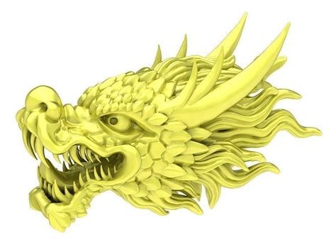 Chinese Dragon Head For Jewelry D Model D Printable Cgtrader