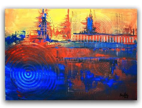 BURGSTALLER ORIGINAL Acryl Bild Gemälde handgemalt Leinwand abstrakt