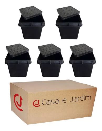 Kit 5 Caixa Tampa Aterramento Inspeção 25cm Reforçada Frete grátis