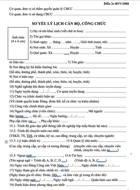 Cách Viết Hồ Sơ Xin Việc Sơ Yếu Lý Lịch Chuẩn Mới Nhất 2023 YBOX