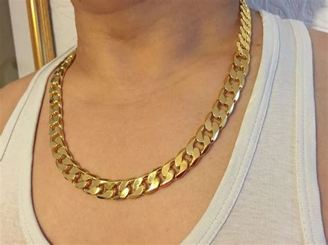 Classic 18k Yellow Solid Gold Chain Mens Gold Chain Necklace For Men