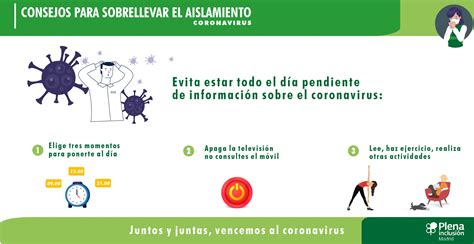 Consejos para sobrellevar el aislamiento por el coronavirus infografías