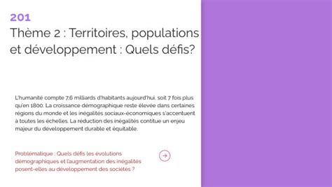 Th Me Territoires Populations Et D Veloppement Quels D Fis