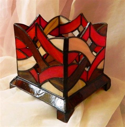 Candle Holder In 2023 Stained Glass Candles Stained Glass Candle