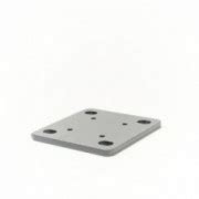 Platine de fixation aluminium pour poteau intermédiaire 130x130 mm