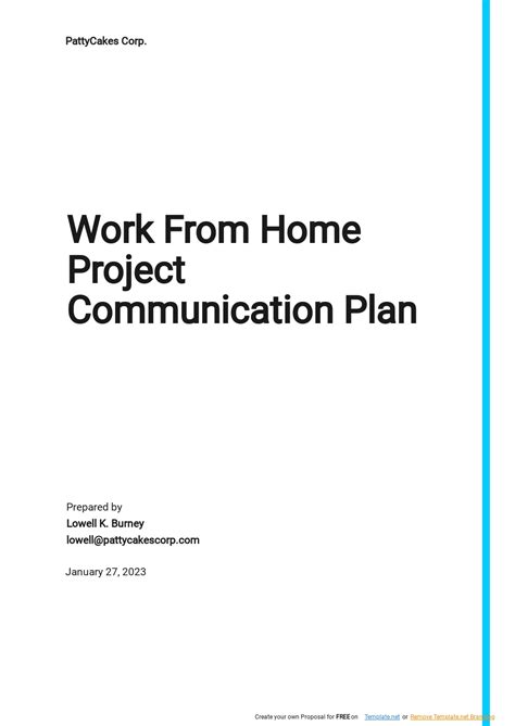 IT Project Communication Plan Template Google Docs Word Template Net