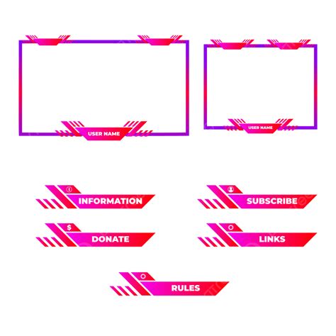 Twitch Stream Panels Vector Hd Images Twitch Stream Panels Colorful