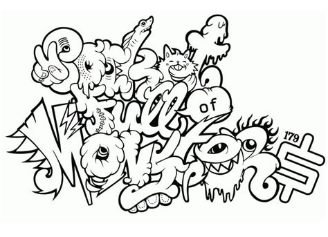 Desenhos De Grafite Alfabeto Para Colorir E Imprimir ColorirOnline