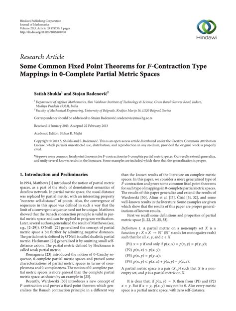 pdf some common fixed point theorems for f contraction type mappings in 0 complete partial