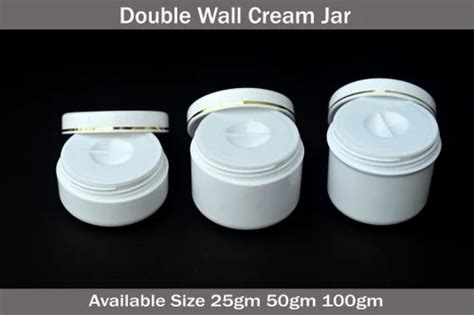 Double Wall Cream Jar For Body Butters Size 25gm 50gm 100gm At Rs 6