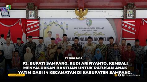 PJ BUPATI SAMPANG RUDI ARIFIYANTO KEMBALI MENYALURKAN BANTUAN UNTUK