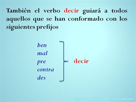 SERVICIO EDUCATIVO EN LENGUAJE Y LITERATURA CONJUGACIÓN DE VERBOS