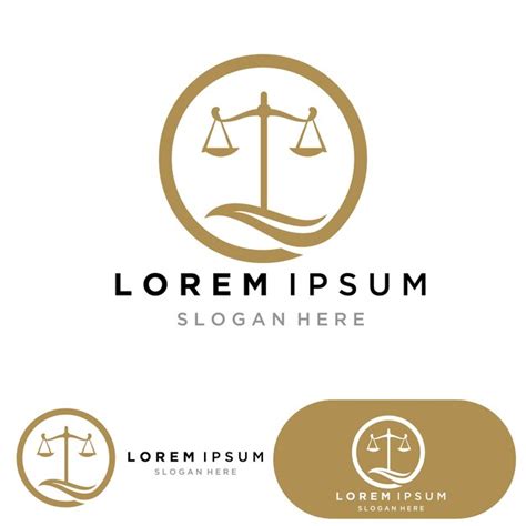 Plantilla De Logotipo De Ley De Justicia Vector Premium