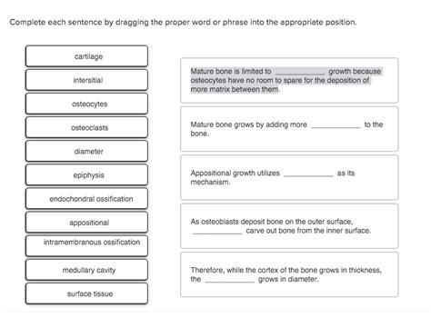Solved Complete Each Sentence By Dragging The Proper Word Or Chegg