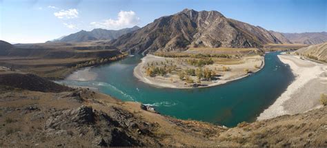 Pic River Mountains Southern Altai Katun Siberia Junction