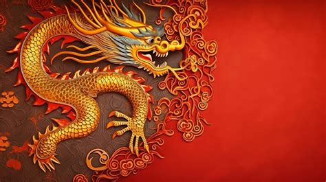 Chinese New Year Background With Dragon Illustration Stock