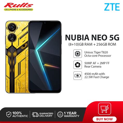 Nubia Neo 5G 8GB RAM 256GB ROM Unisoc T820 50MP Main Camera 6 6 Inches