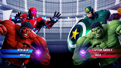 Iron Man Red Hulk Vs Green Cap Hulk Very Hard Marvel Vs Capcom