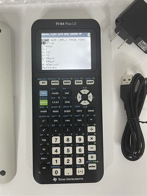 Texas Instruments TI 84 Plus CE Graphing Calculator Black With Cover