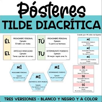 Pósteres Tilde diacrítica Acento diacrítico by Mi salon de Espanol