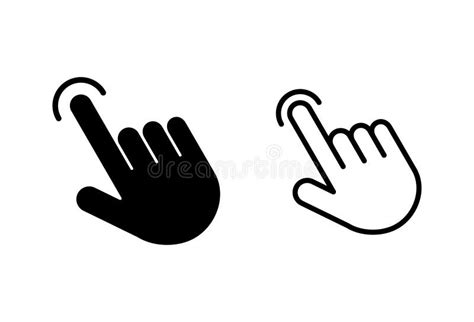 Hand Click Icon Pointer Icon Vector Hand Cursor Icon Vector Stock
