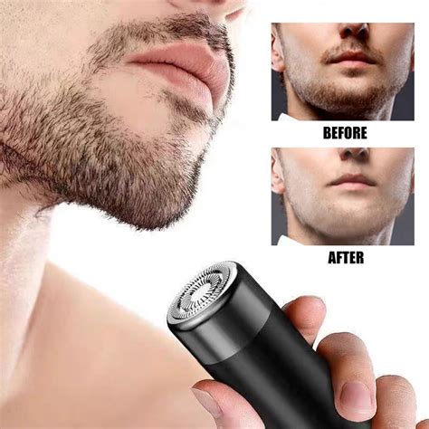 Usb recarregável barbeador elétrico aparador de barba mini portátil à