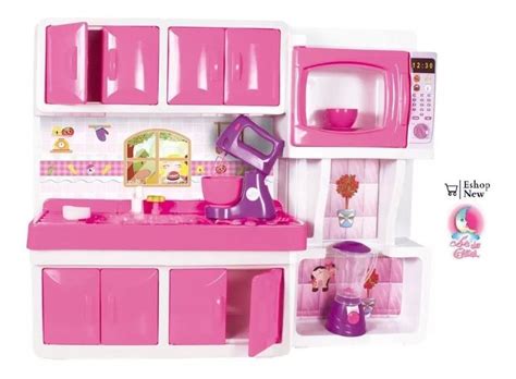 Cozinha Infantil De Brinquedo Completa Grande Sai Água Rosa SHOPBR