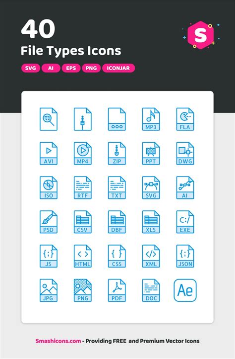File Types Icons By Smashicons Artofit