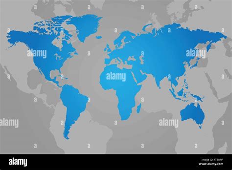 Mapa del Mundo Azul ilustración vectorial Imagen Vector de stock Alamy
