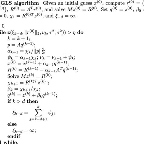 1 preconditioned conjugate gradient algorithm normal equations download scientific diagram